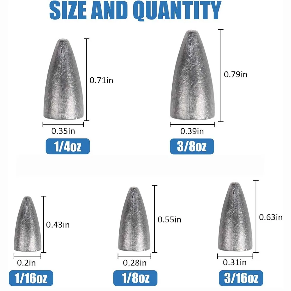 Bullet Fishing Weights – Outdoor Haven Gear