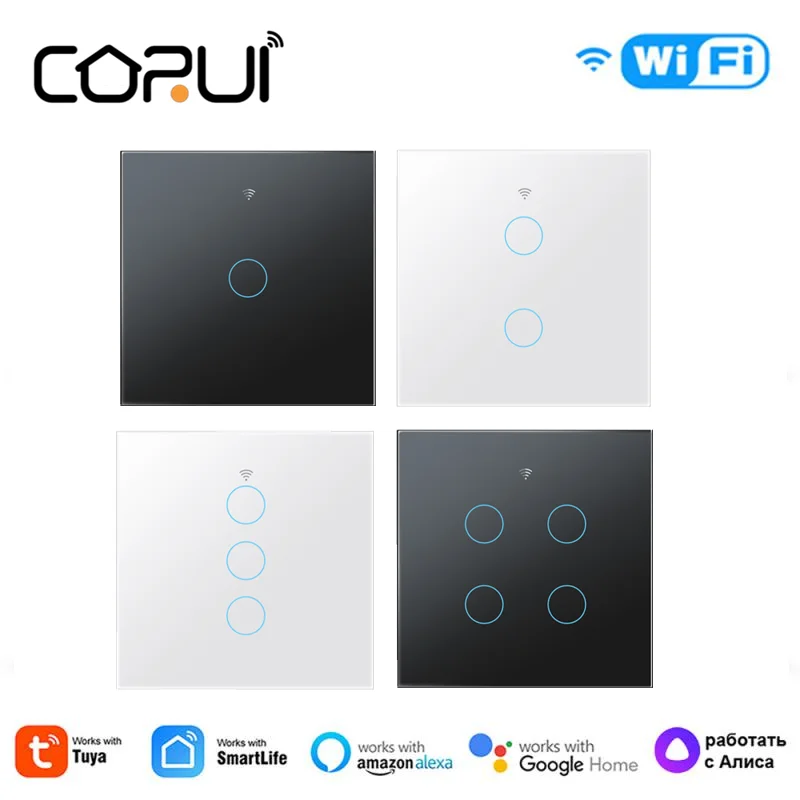 Wifi Smart Switch Remote Control | Button Wifi Switch Touch | Alexa ...