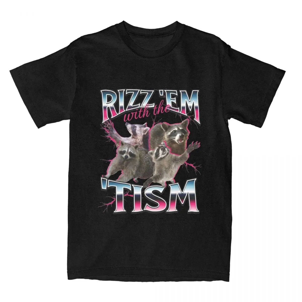Men-Women-s-Rizz-Em-Autism-Racoon-T-Shirt-Merch-Pure-Cotton-T-shirt ...