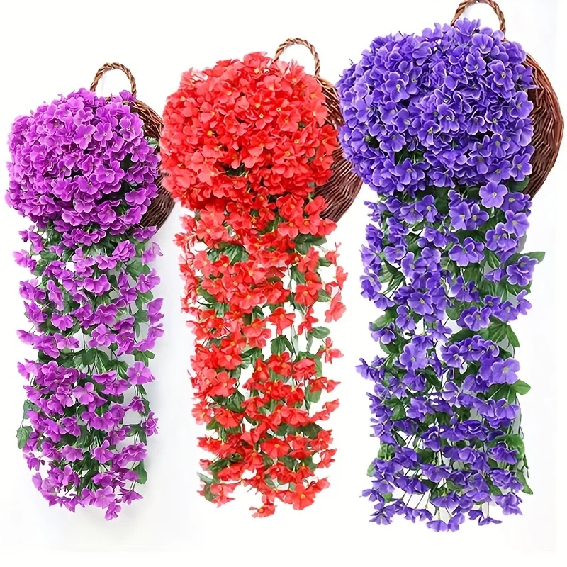 1pc-Artificial-Violet-Flower-Vines-Plastic-Fake-Flowers-Wall-Hanging ...