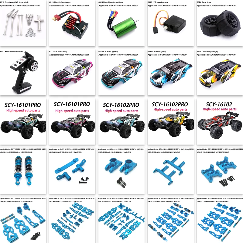 SCY-16101-16102-16103-16201-16101-Pro-RC-Car-1-16-Blue-Upgraded-Metal ...