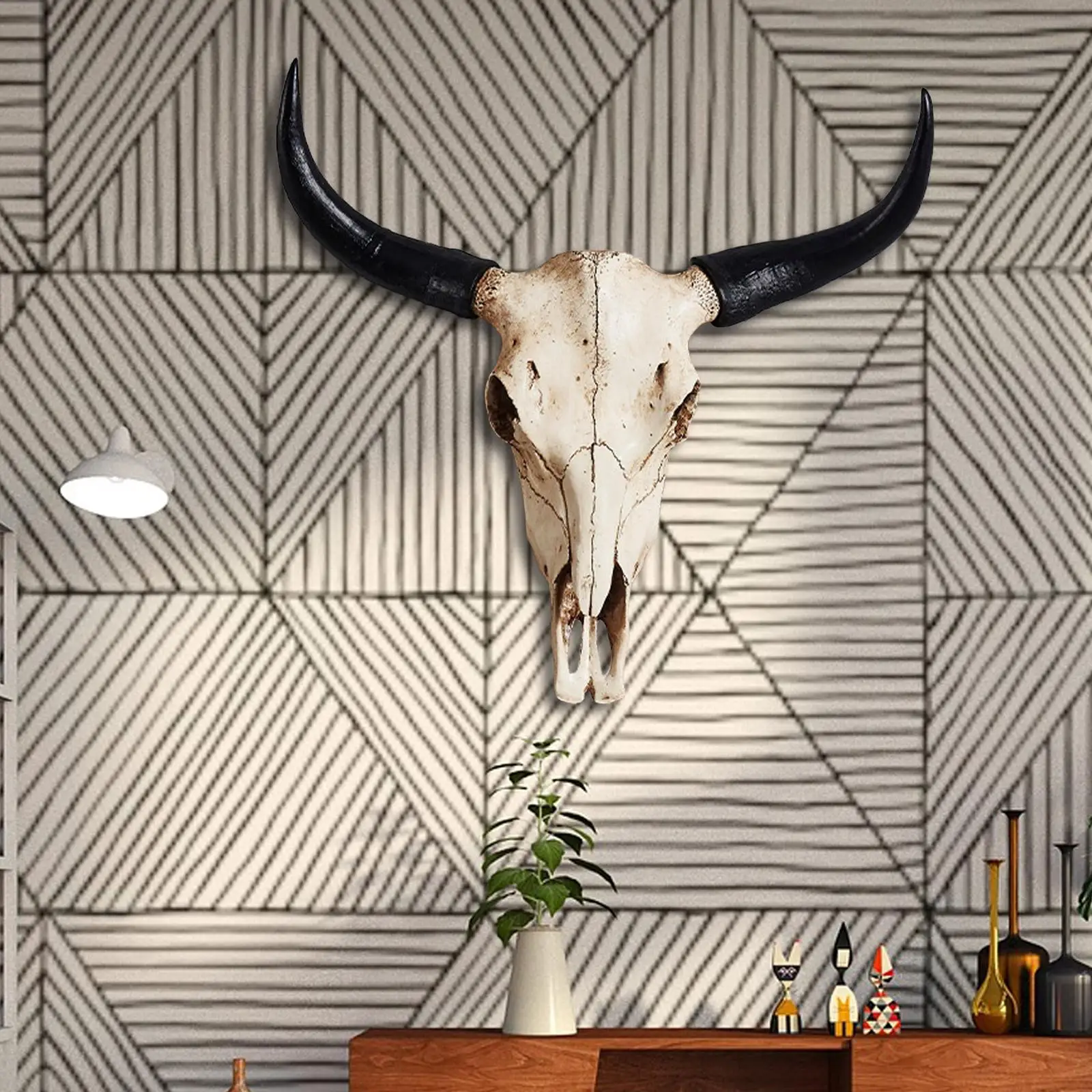 Bull-Skull-Wall-Decor-Cow-Skull-Long-Horned-Large-Durable-Bull-Head ...