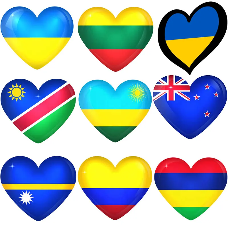 Ukraine-Ukrainian-Flag-Patches-for-Clothes-Heart-Flag-Vinyl-Thermal ...