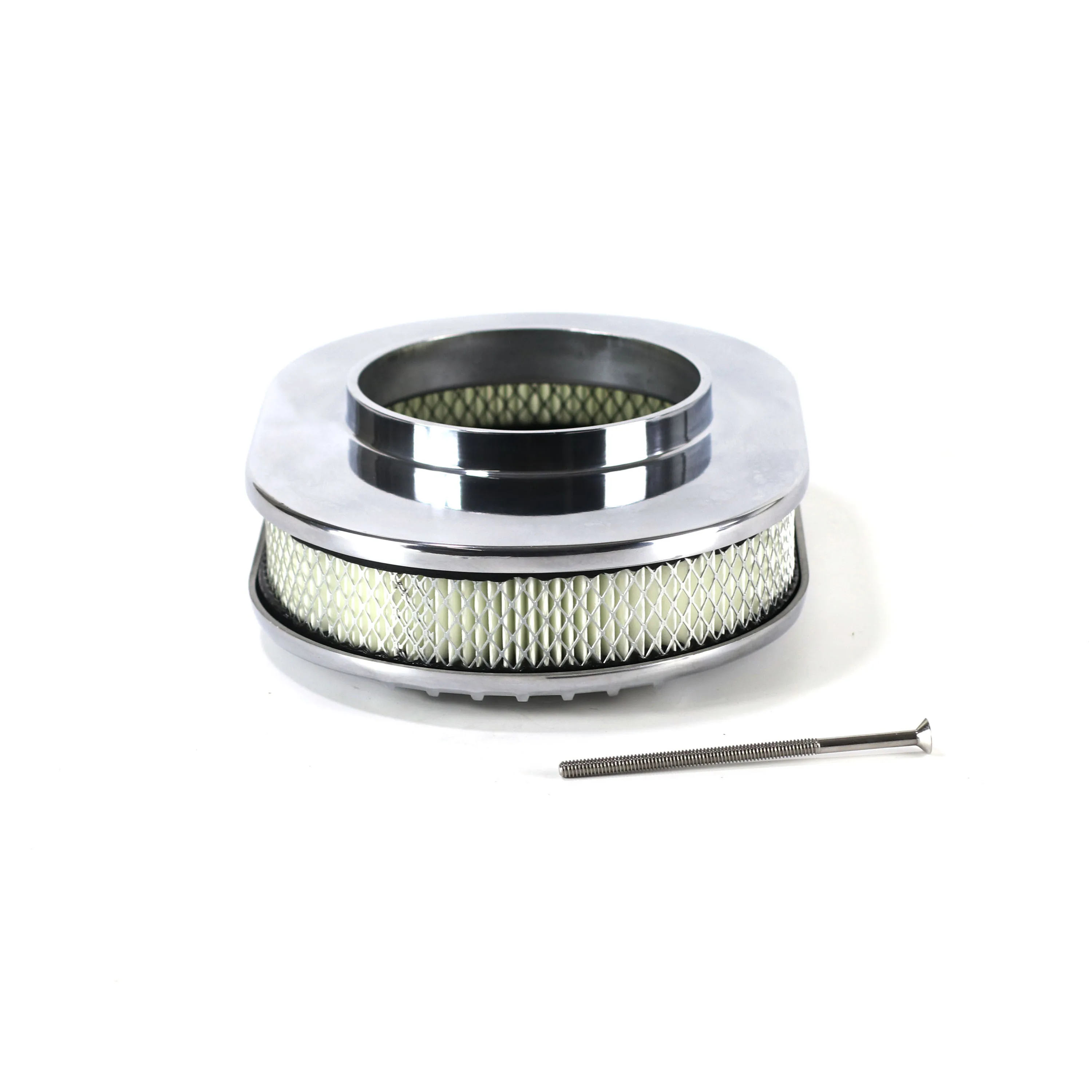 SherryBerg-Carb-CARBURETOR-air-Filter-12-Oval-Half-Finned-Chrome ...