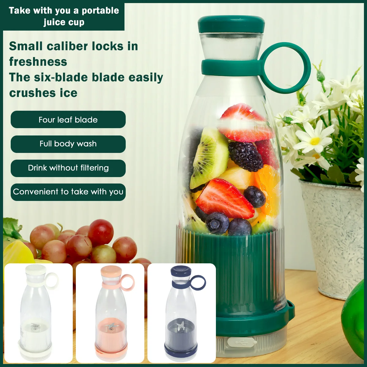1pc-Mini-Juice-Blender-1200mAh-USB-Charging-Electric-Juicer-Portable ...