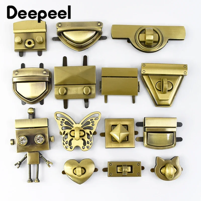 4Pcs-Metal-Brass-Twist-Turn-Lock-Bag-Locks-Buckles-Handbag-Closure-Snap ...