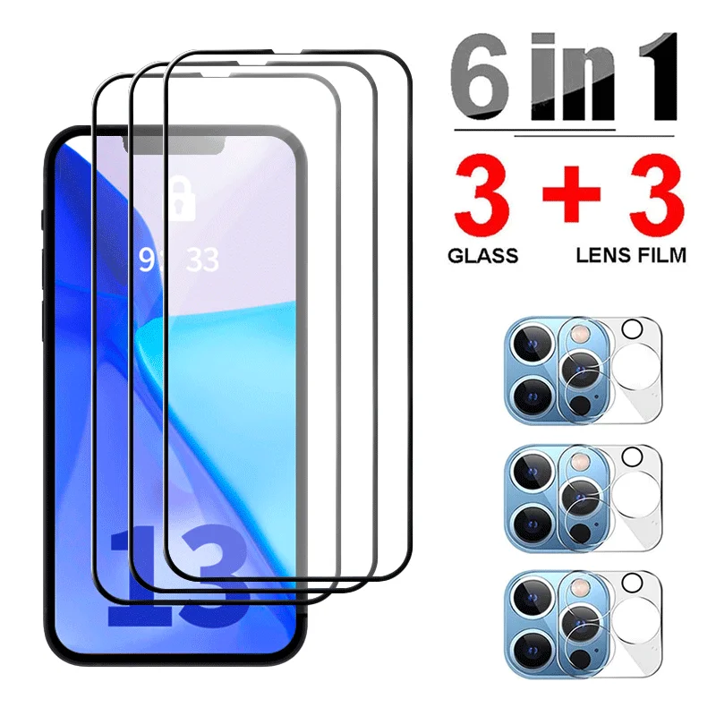 Tempered Glass for Iphone 13 Series Screen Protector 3D Camera Lens ...