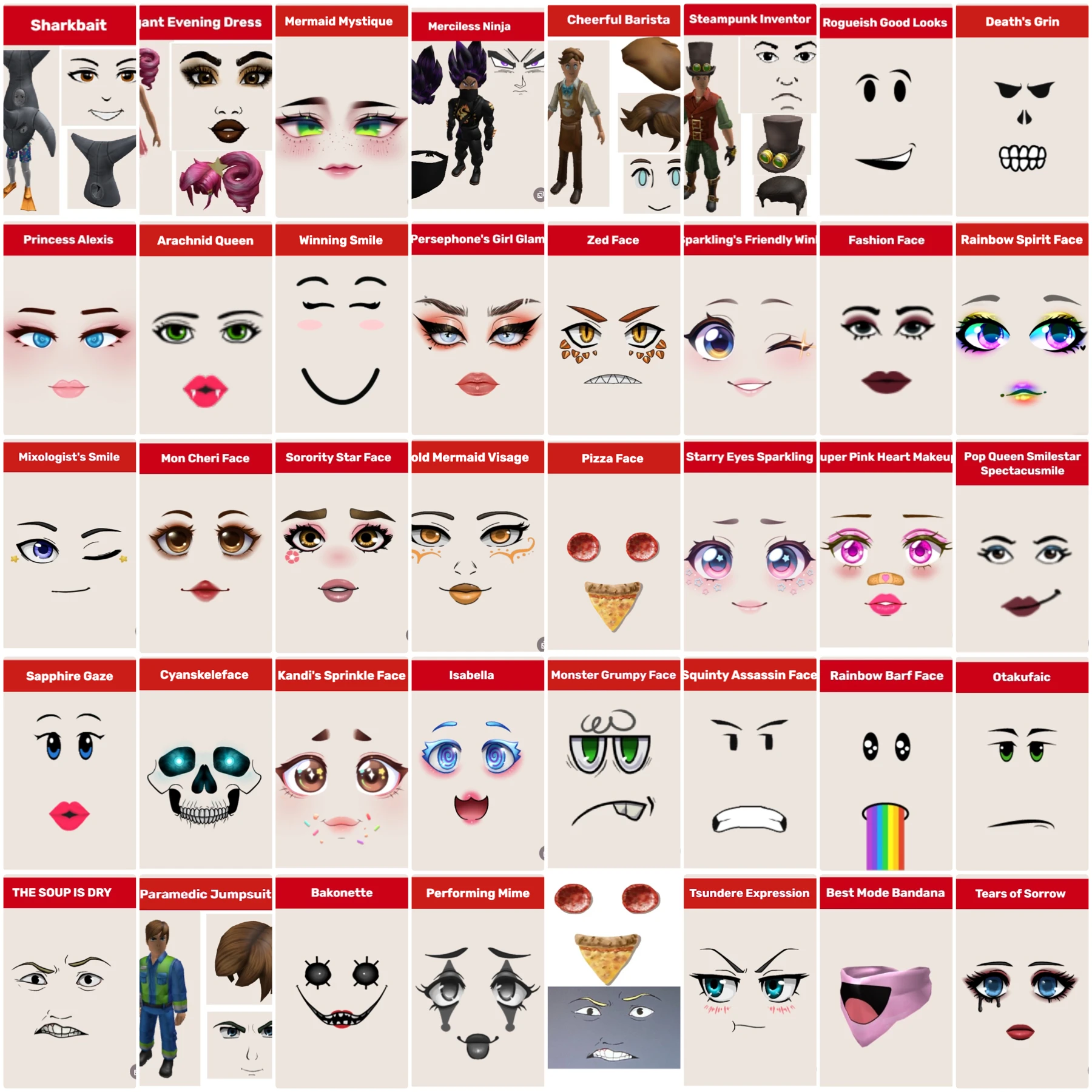 Roblox Scarlet Face: The Ultimate Virtual Collection Card for Custom ...