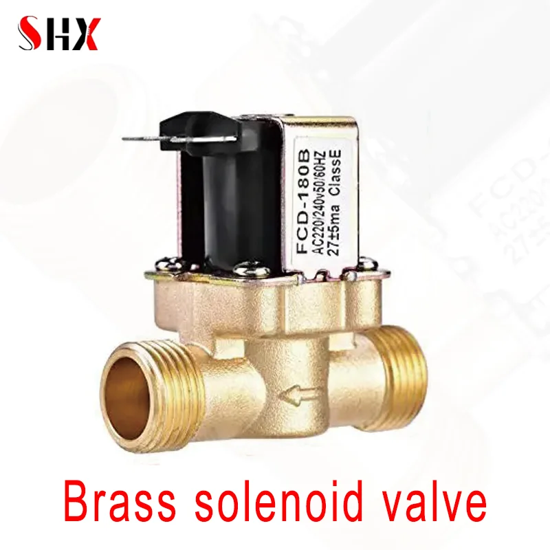 Normally Closed Brass Electric Solenoid G1/2'' DC12v DC24v AC220v Water ...