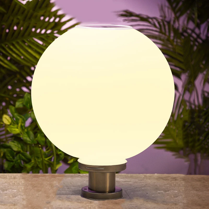 40CM LED Solar Column Head Light Courtyard Corner Light Gate Column ...