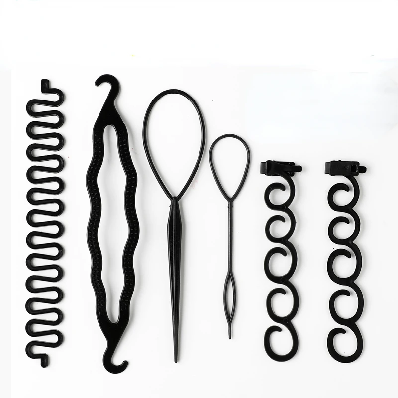 1/2/3/4pcs/set Ponytail Hair Styling Tools Ponytail Holder Topsy Loop ...