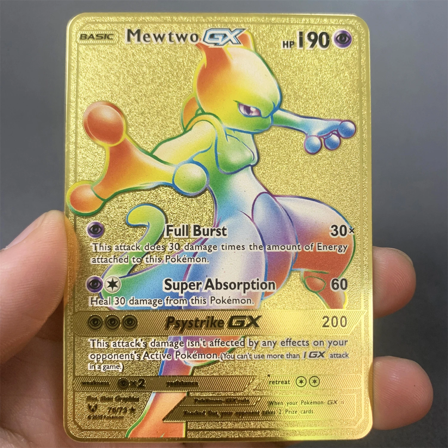 Newest metal Cards English Golden 10000 Arceus Rainbow Vmax Koraidon ...