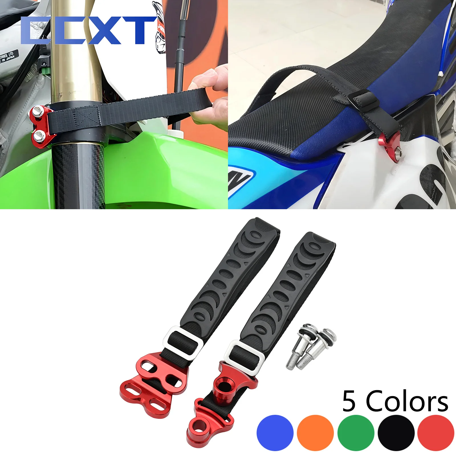 Motorcycle CNC Front Rear Seat Rescue Pull Strap Slin Belt For KTM ...