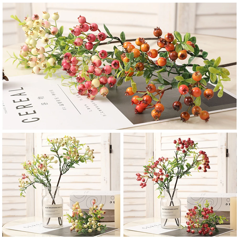 Mini Artificial Berries Flower Christmas Fruit Fake Berry and Small ...