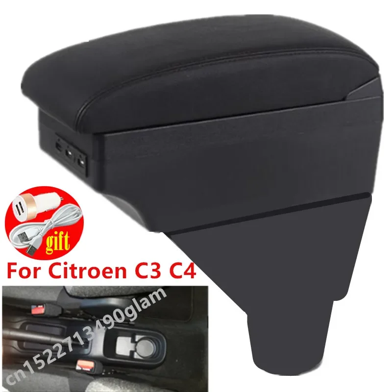 For-Citroen-C3-C4-armrest-box-For-Citroen-C4-Cactus-Central-Storage-box ...