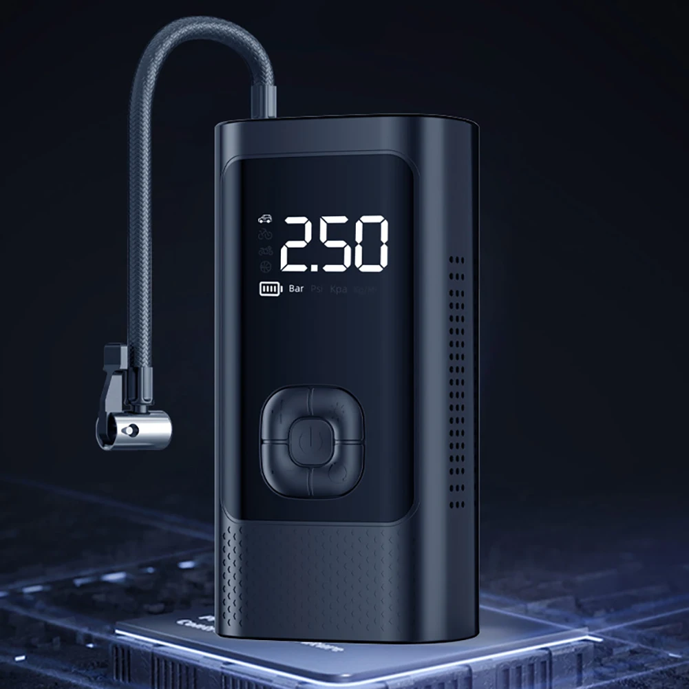 Tire Inflator Portable Air Compressor 3-150PSI 4500mAh Rechargeable ...