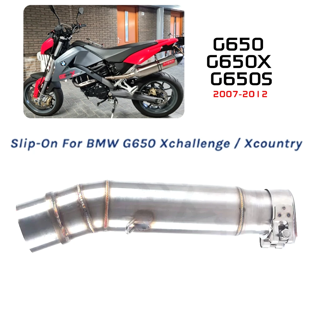 Exhaust Pipe Slip On For G650S G650X G650 GS Xchallenge 2007 to 2012 ...