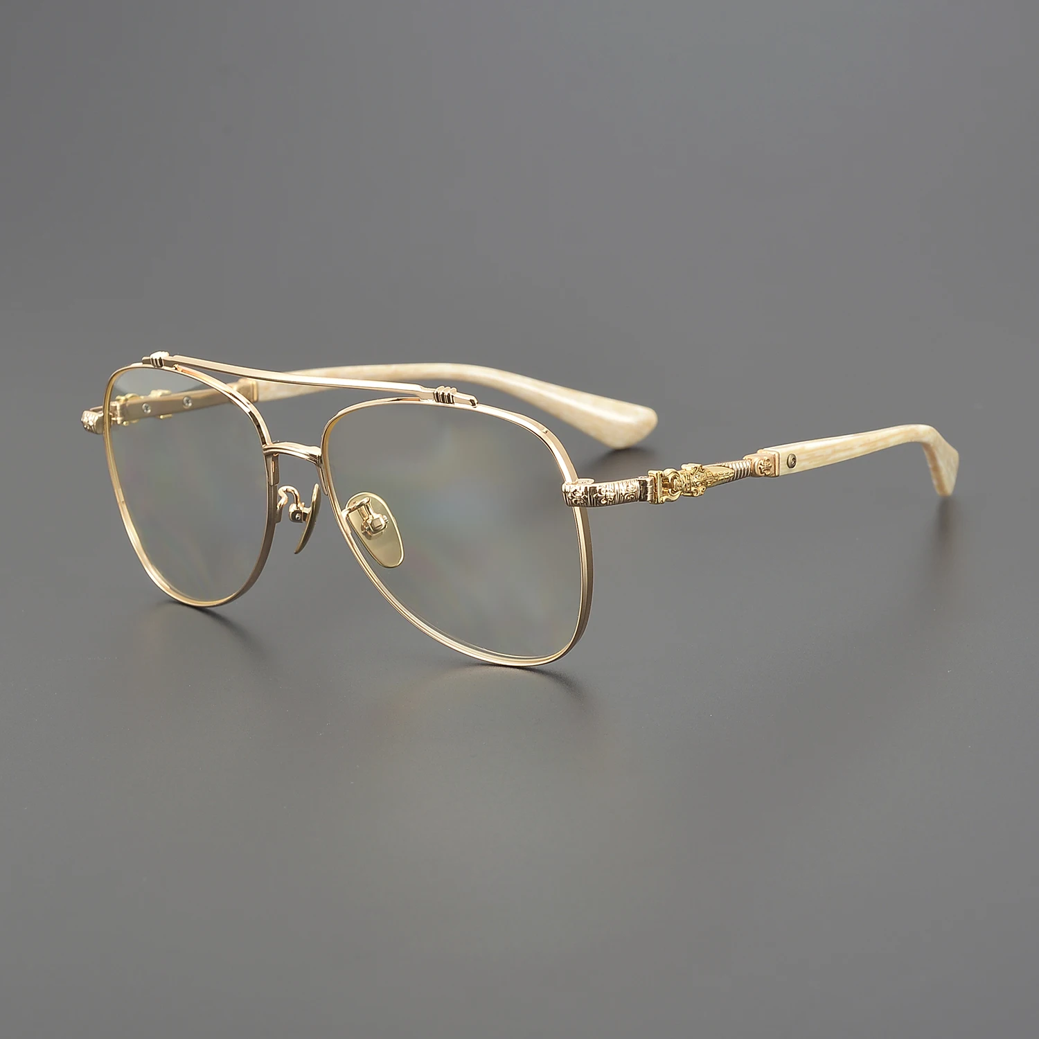 2024 New Fashion Trend Eyewear Luxury Brand Designer Alloy Glasses Gold ...