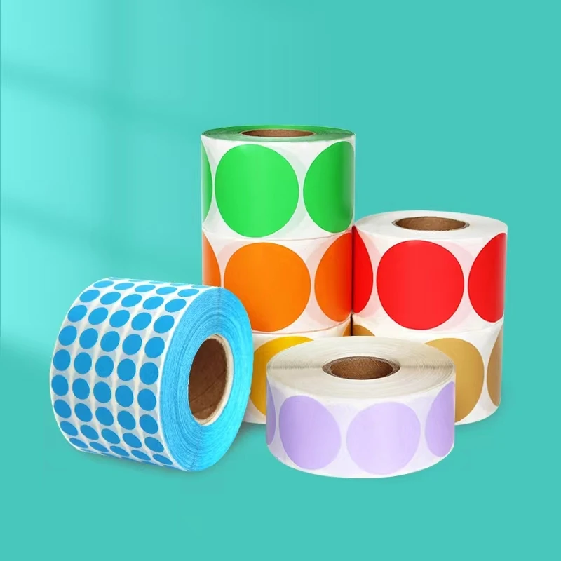 Color-three-proof-thermal-label-paper-Round-self-adhesive-label-Round ...
