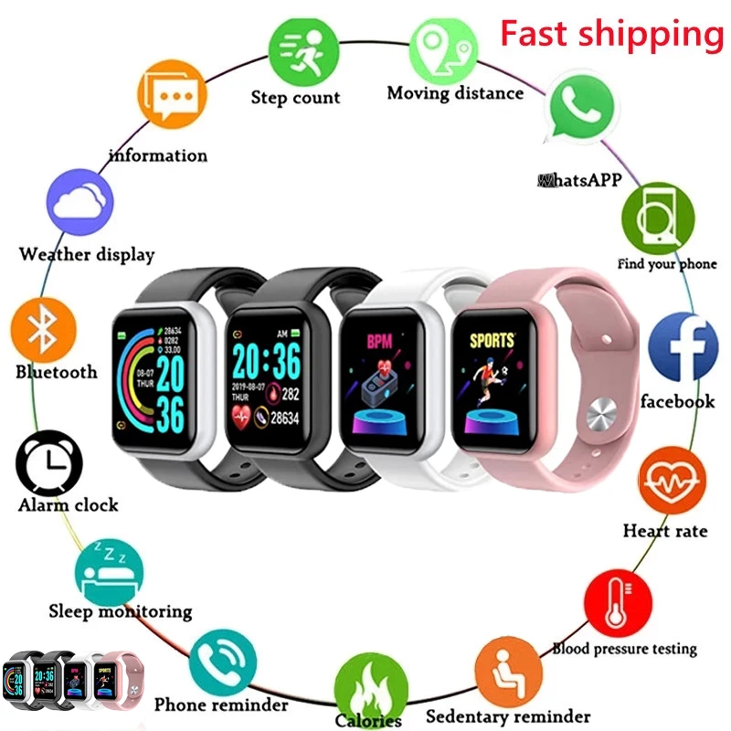 Connected Watch Child Digital Men Sport Healthy Monitoring Women ...