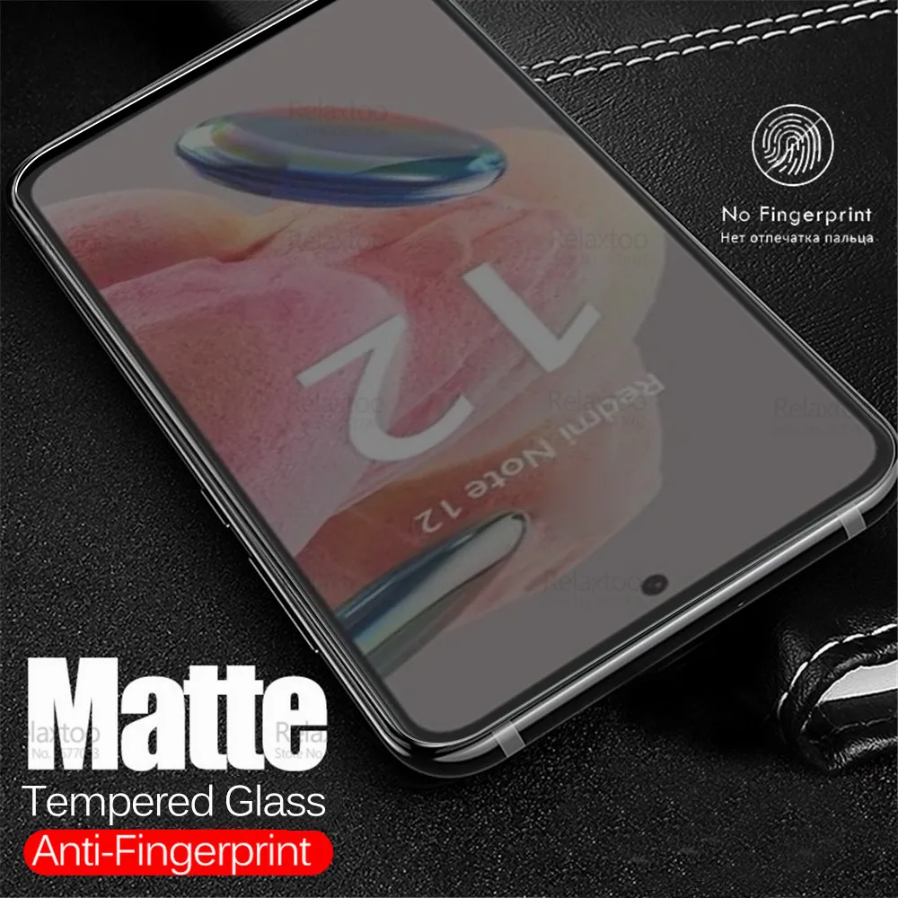 For-Xiaomi-Redmi-Note-12-4G-Glass-9D-Frosted-Matte-Tempered-Glas-Redmy ...