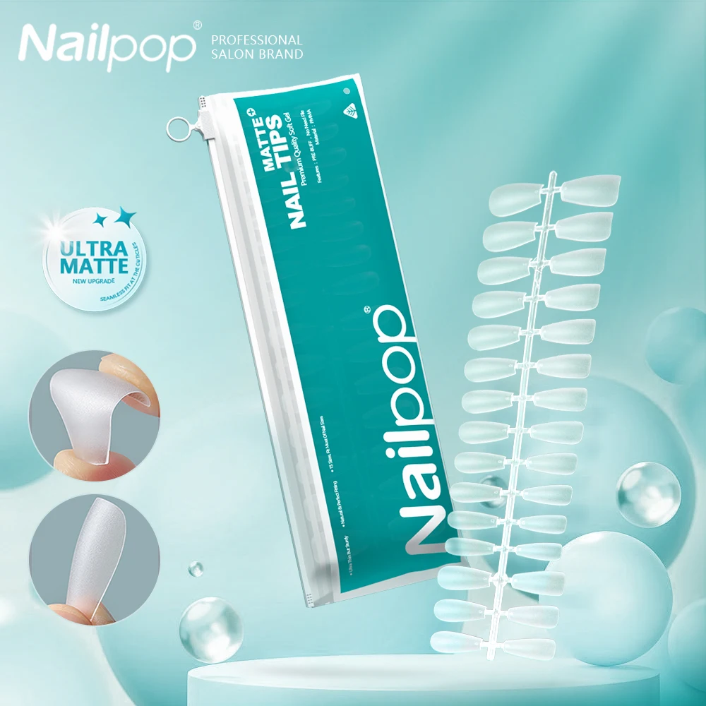 Nailpop-Pre-Buff-Nail-Tips-for-Extension-Fashion-Manicure-Ultra-Matte ...