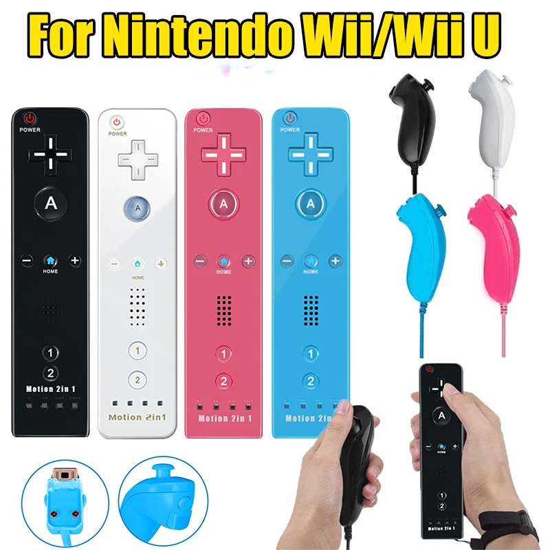 Mando inalámbrico 2 en 1 para Nintendo Wii/Wii U, mando a distancia con ...