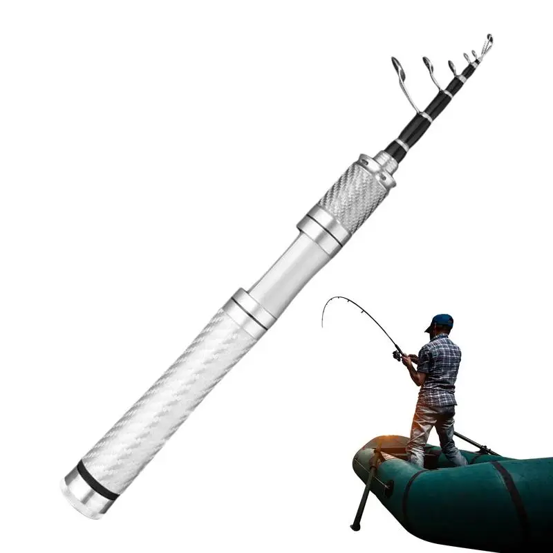Telescoping Rod Handheld Compact Bait Casting Fishing Pole Lightweight ...