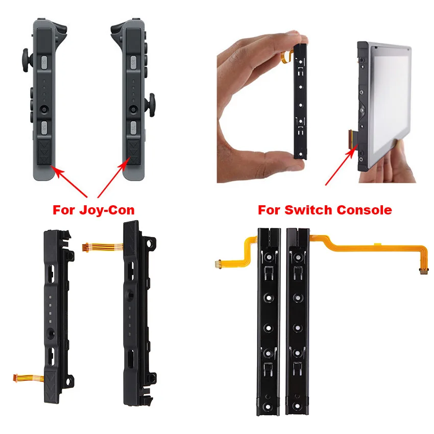 1x L R LR สไลด์ซ้ายขวาเลื่อนรถไฟสำหรับ Switch NS Joy Con คอนโซล Rail ...