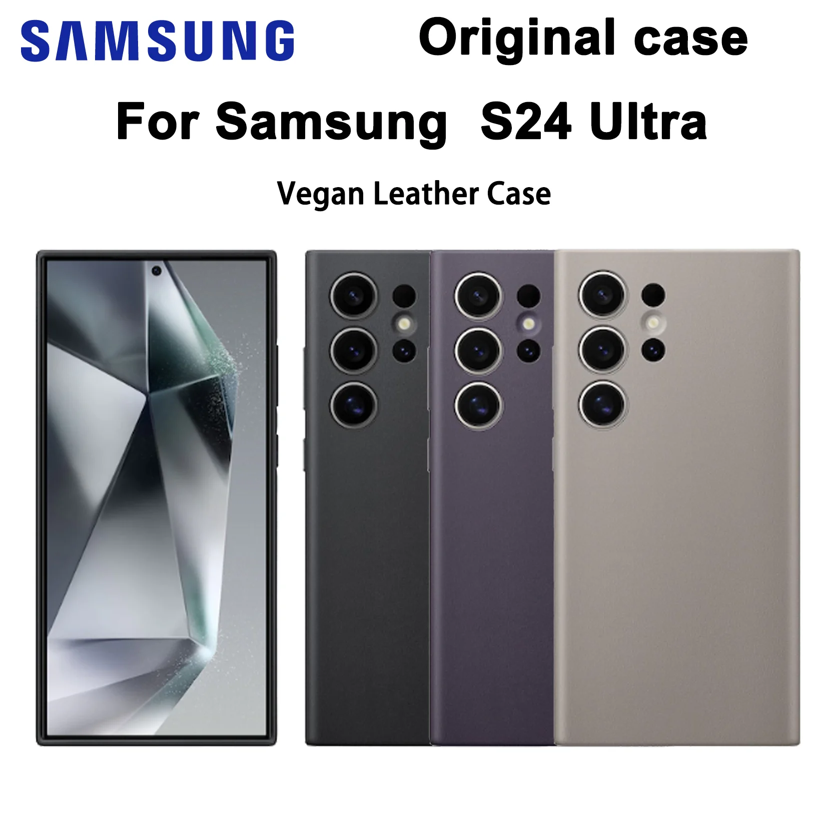 Original Case For Samsung Galaxy S24 Ultra Genuine Leather Ultra-Thin 1 ...