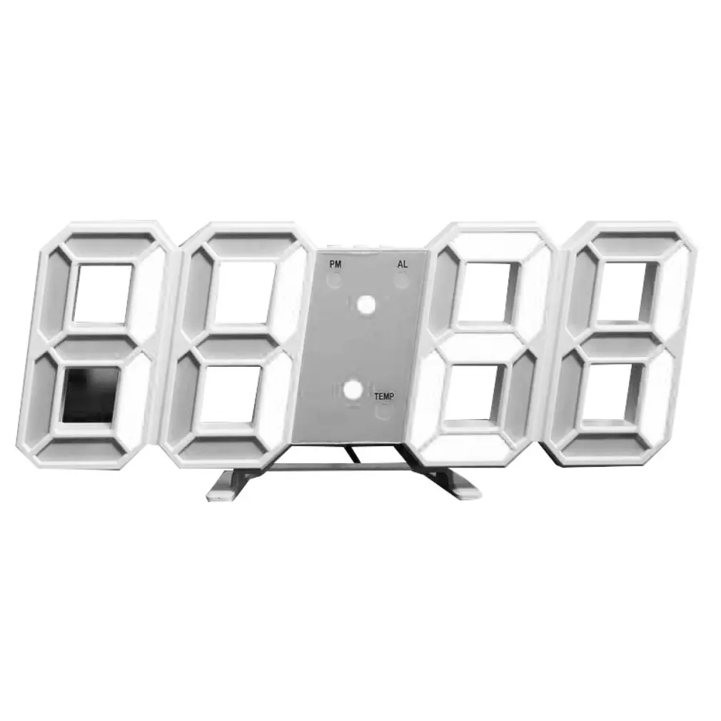 3D Digital Clock LED USB Multifunction Smart Modern Date Temperature ...