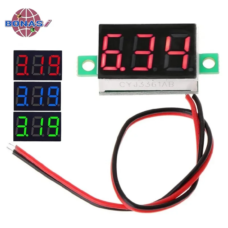 DC4-5V-30V-Mini-Digital-Two-Wire-Voltmeter-0-36-Inch-LED-Display-Panel ...