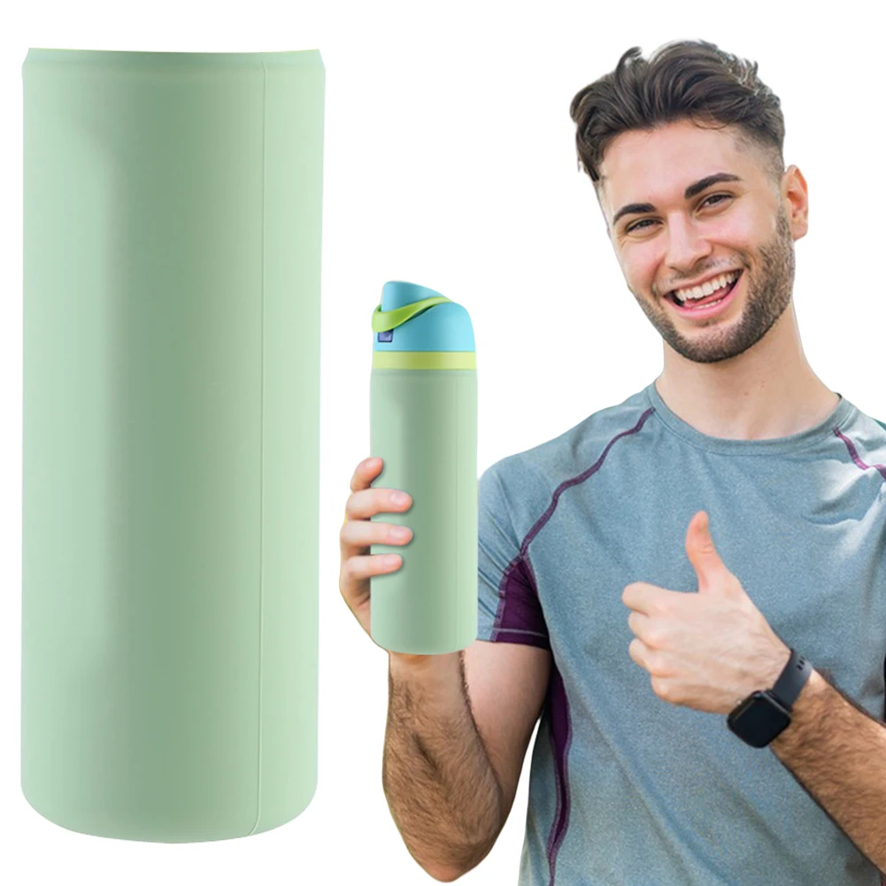 Silicone Water Bottle Boot Anti-Slip Full Wrap Protective Sleeve Bottom ...