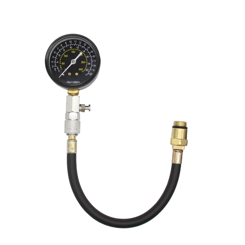 Engine-Cylinder-Pressure-Gauges-Compressions-Tester-Kit-0-300PSI ...