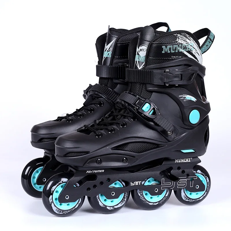 Patins de Velocidade em Linha para Todos: Modelo Preto e Branco 2022 ...