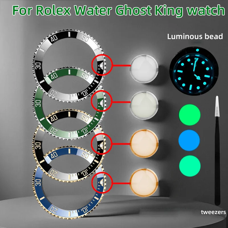 For Rolex Ghost King Blue Green Black water Ghost luminous Pearl Night ...