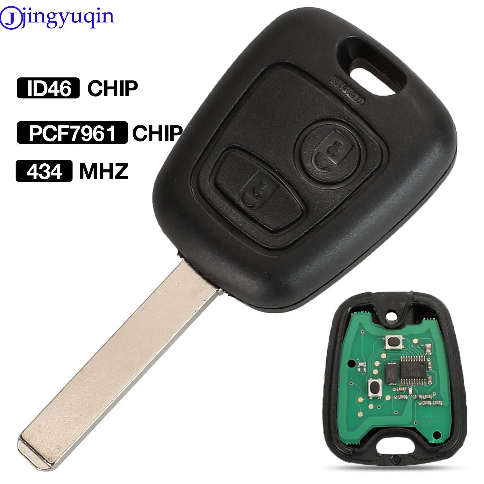 jingyuqin-2-Buttons-433MHZ-With-PCF7961-Chip-Remote-Car-Key-Control ...