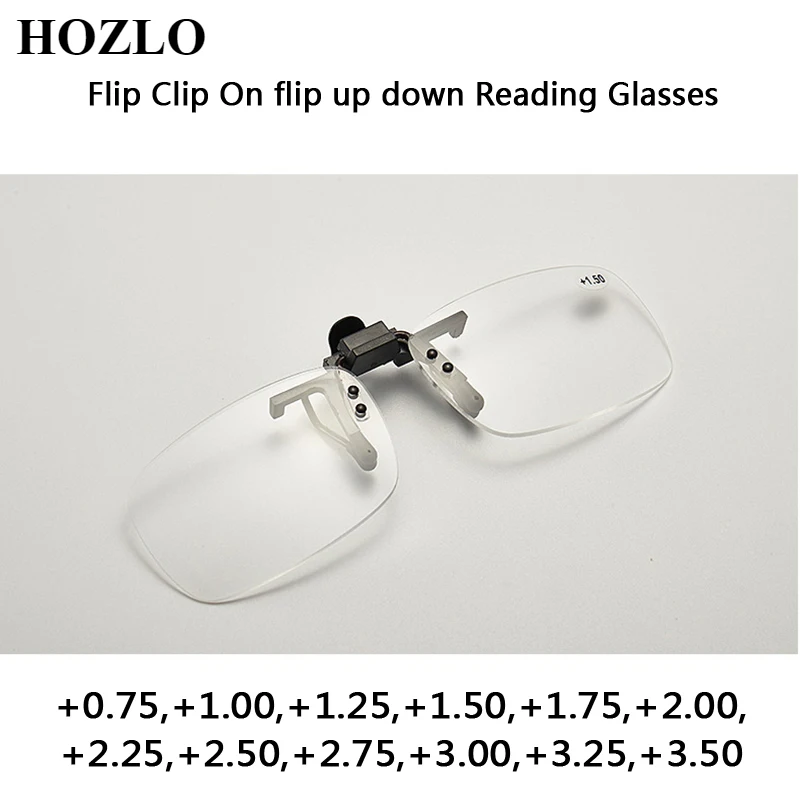 Flip Clip On flip up down Reading Glasses Magnifier Men Women Flip Clip ...