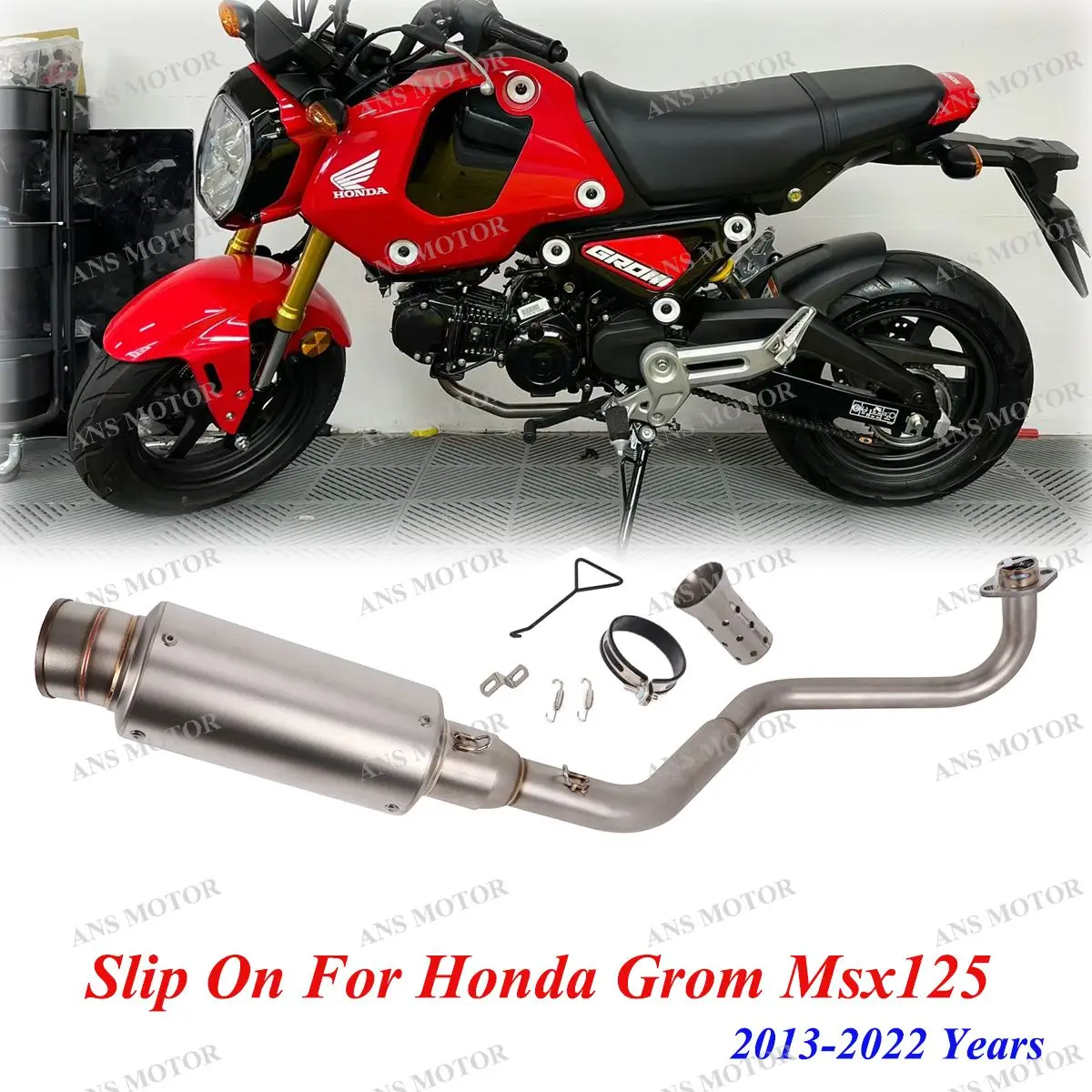 For Honda Grom Msx125 2013-2020 Complete Exhaust System Motorcycle ...