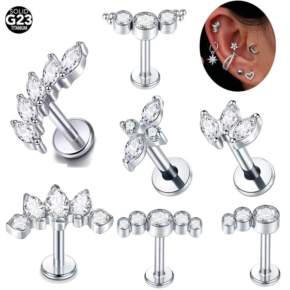 1PC-Titanium-Labret-Piercing-Diagonal-Horse-Eyes-Cubic-Zircon-Lip-Stud ...