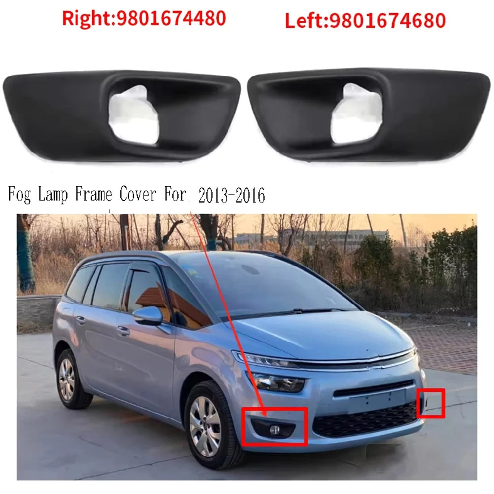 Fog Light Lamp Frame Cover Trim Bezel Cap For Citroen C4 Picasso Mk2 ...