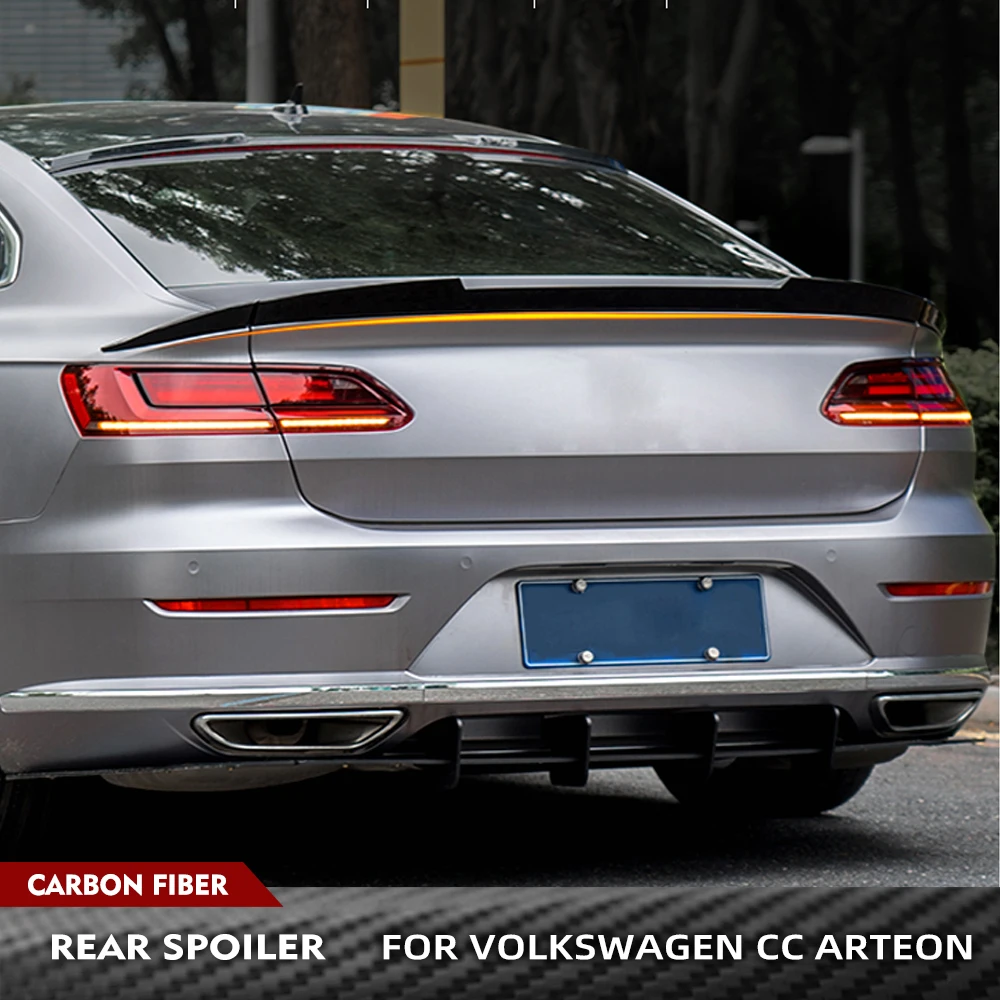 For Volkswagen VW Arteon CC Hatchback 2019UP Real Carbon Fiber Rear ...