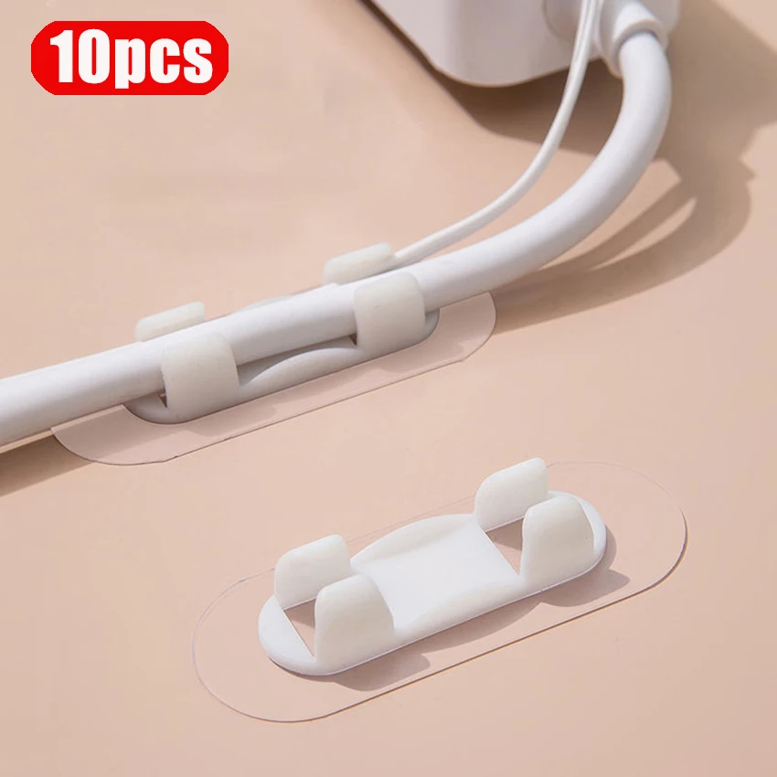 10PCS-Cable-Wire-Holder-Hook-Wall-Adhesive-Data-Line-Organizer-Clip ...