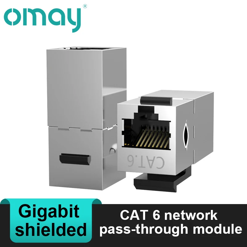 CAT6 Feed-Through Keystone Jack Coupler Shielded RJ45 CAT7 STP In-line ...