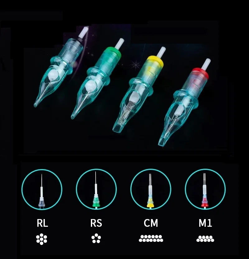 5pcs-Tattoo-Cartridge-Needle-Disposable-3RL-5RS-7M1-9CM-14RM-For ...
