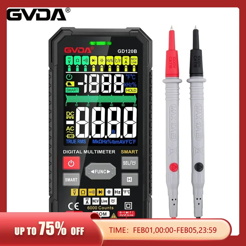 GVDA-Smart-Ture-RMS-Digital-Multimeter-Auto-Range-NCV-Intelligent ...