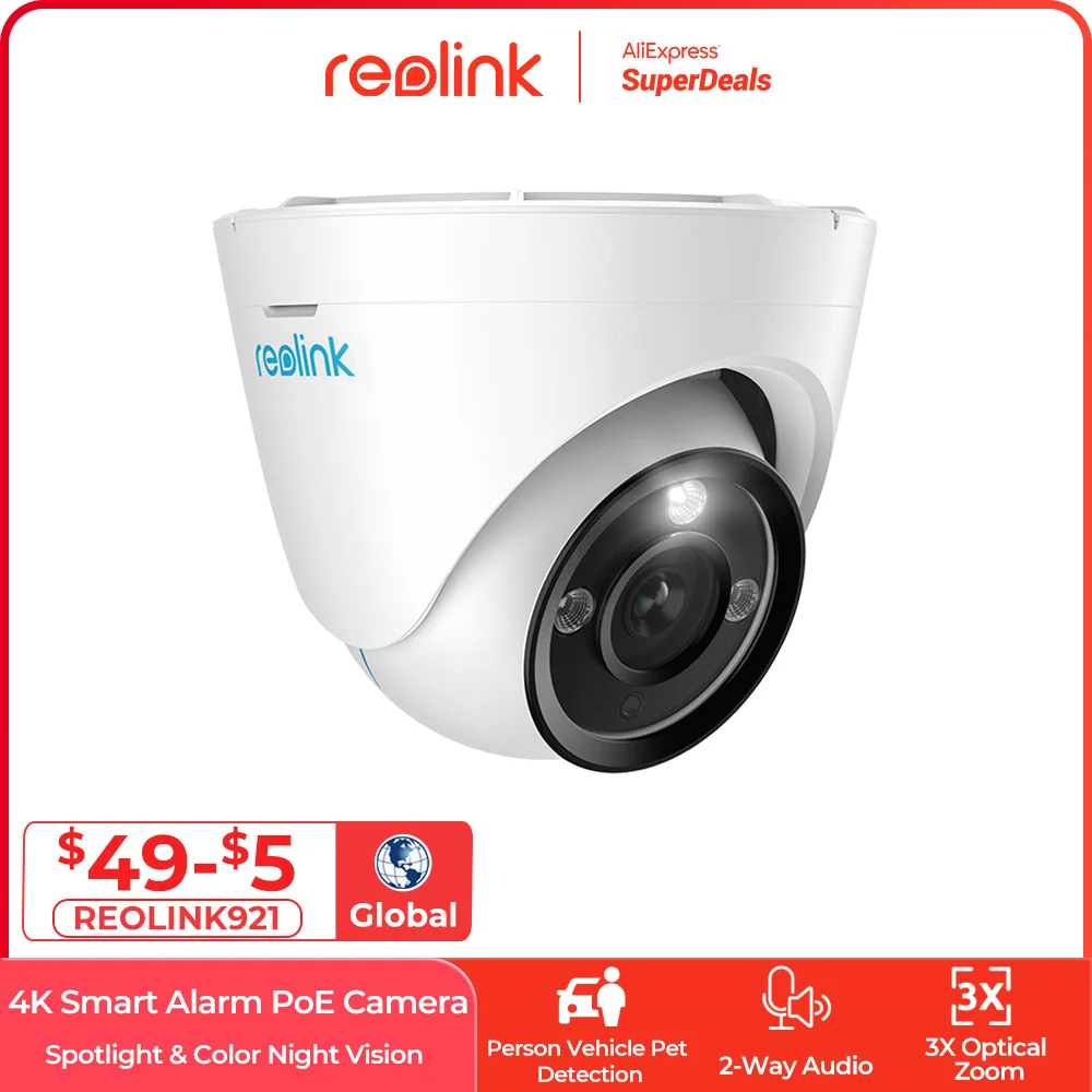Reolink 4k 8mp Poe Security Camera 3x Zoom Outdoor Ip Cam 2-way Audio ...