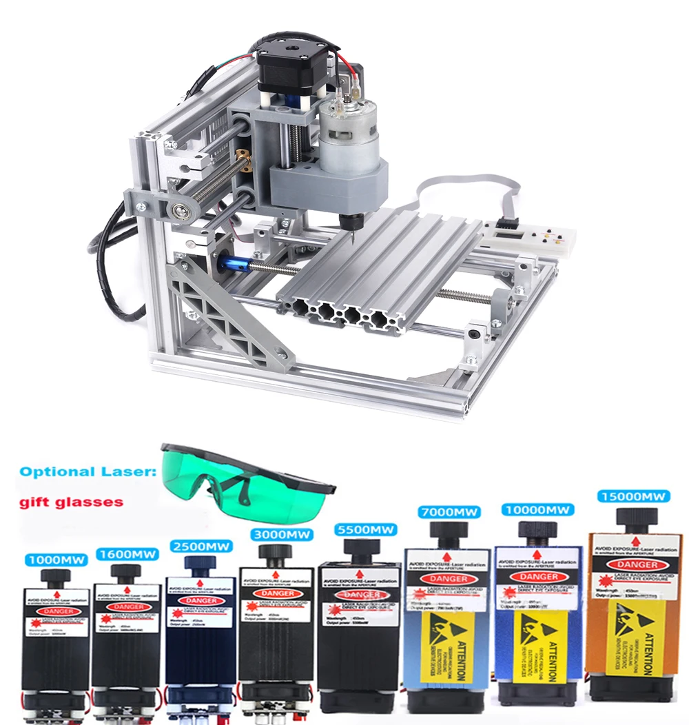 Máquina de grabado CNC 2418 PRO, fresadora Pcb, Control láser GRBL ...
