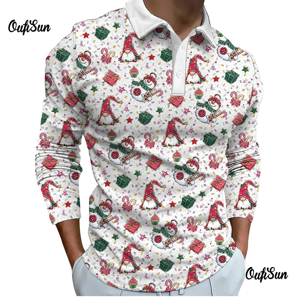 Christmas-Polo-Shirts-For-Men-Fashion-Polo-Shirt-Autumn-Santa-Claus-And ...