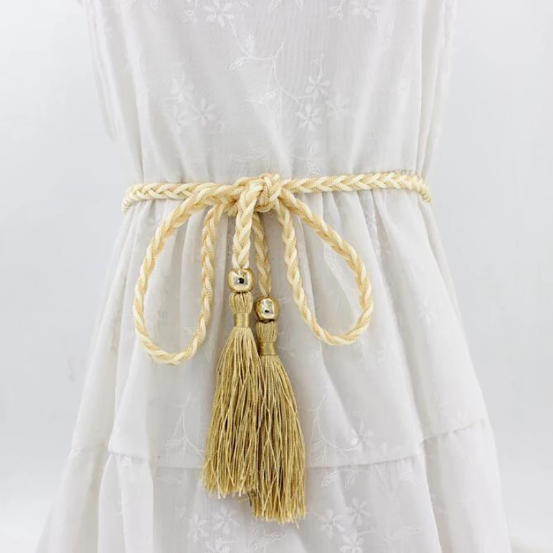 Women-Bohemia-Style-Braided-Tassel-Belt-Fashion-Ladies-Woven-Knot ...